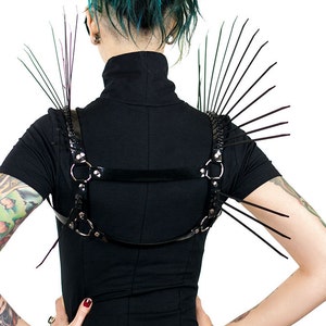 REPLICANT CHEST HARNESS - Black Pvc Harness - Spiked Cyberpunk Chest ...