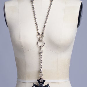 Confession Choker Rosary, Studded Cross, Gothic Layered Ball Chain ...