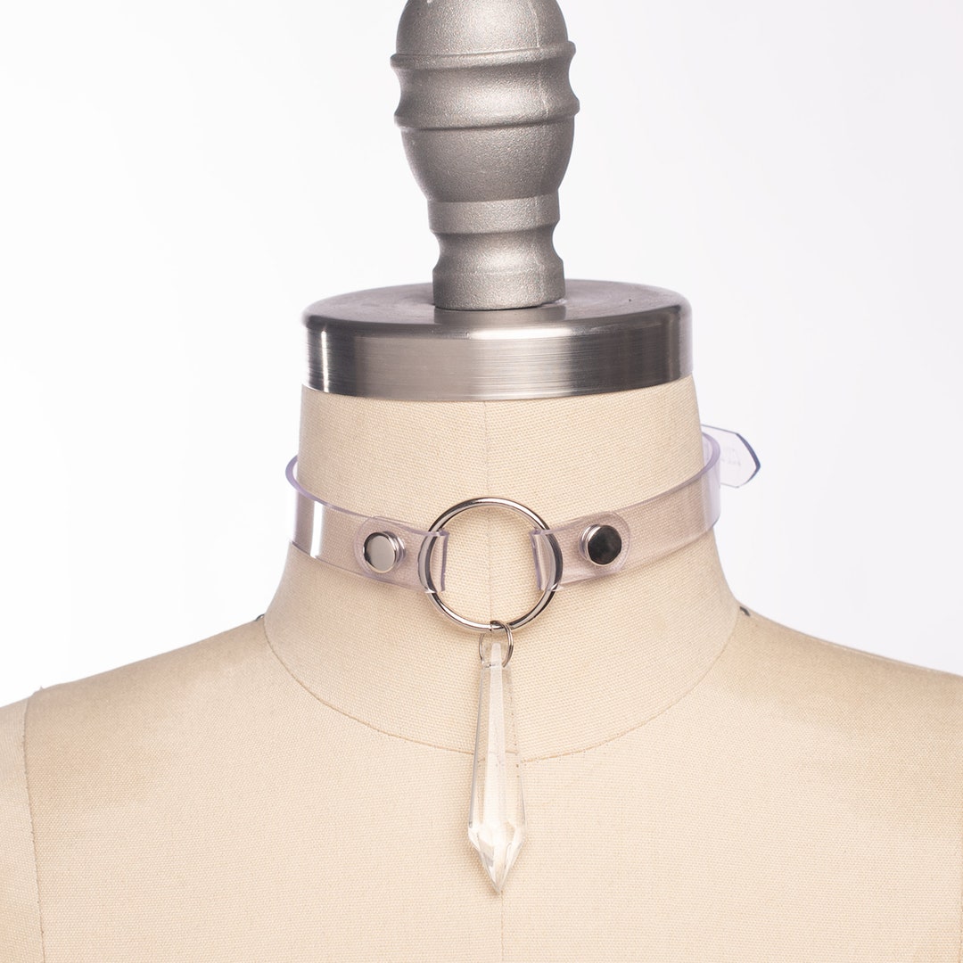 Lyra Choker Collar - Crystal Clear PVC Chandelier Point Necklace ...