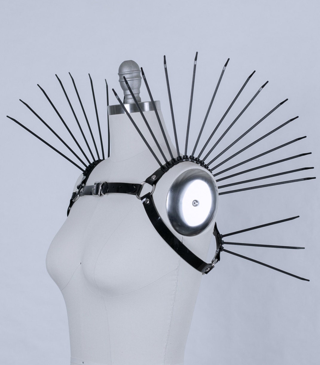 REPLICANT CHEST HARNESS - Black Pvc Harness - Spiked Cyberpunk Chest ...