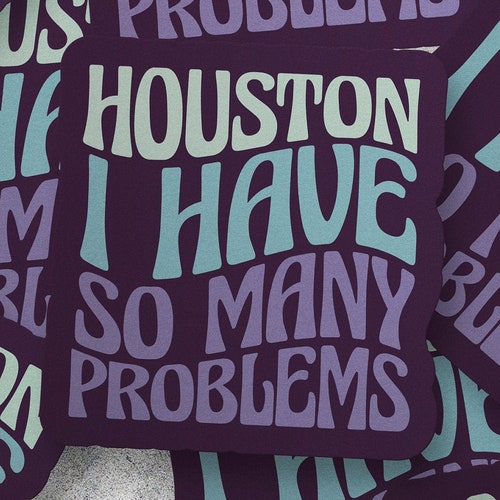 Laptop Stickers Houston NASA Sticker Funny Sticker - Etsy