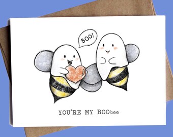 I Love You Boo Card | Etsy