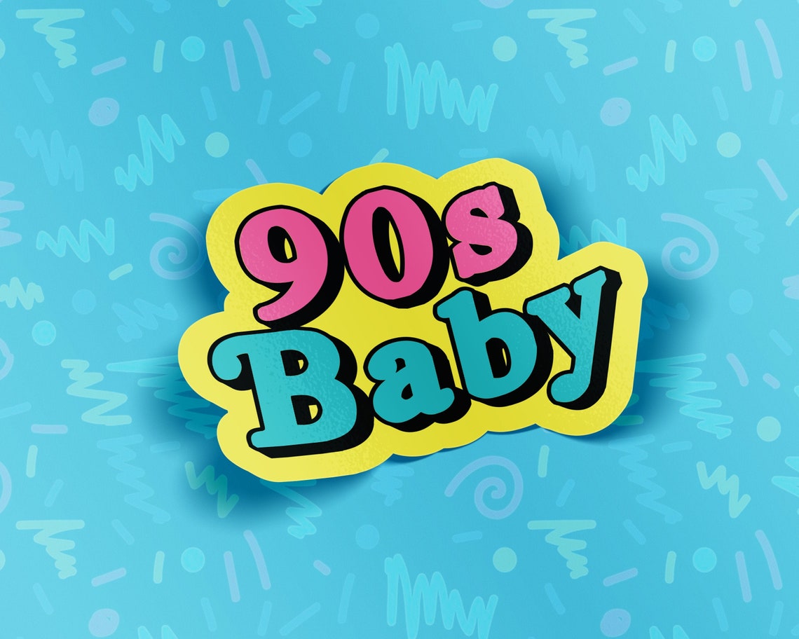 Vinyl Sticker 90s Baby 2000s Nostalgia Stickers 90's | Etsy