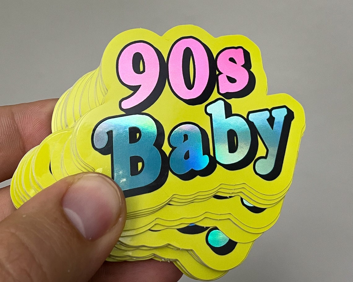 Vinyl Sticker | Holo 90s Baby | 2000s Nostalgia Stickers | 90's Hip Hop ...