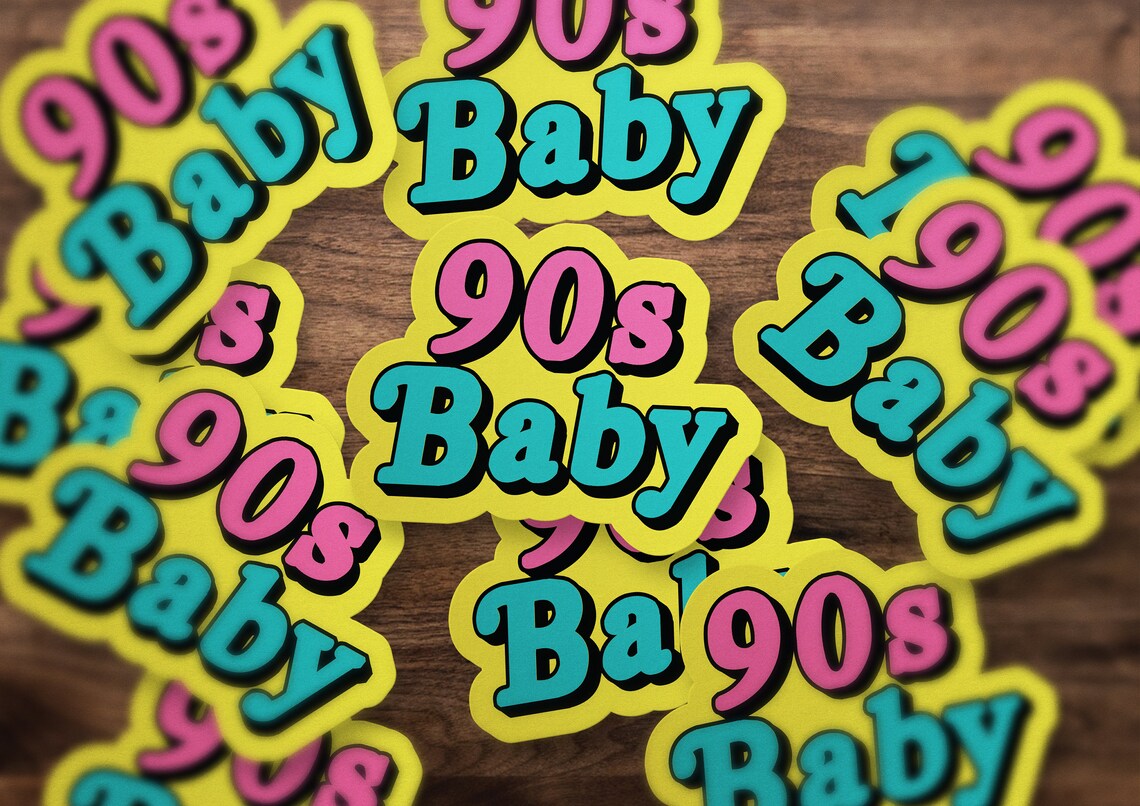 Vinyl Sticker 90s Baby 2000s Nostalgia Stickers 90's | Etsy