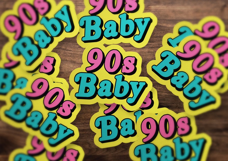 Vinyl Sticker 90s Baby 2000s Nostalgia Stickers 90's | Etsy