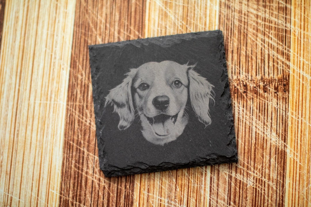 Custom Photo Slate Coaster - Personalize With Your Pet or Family Photo ...
