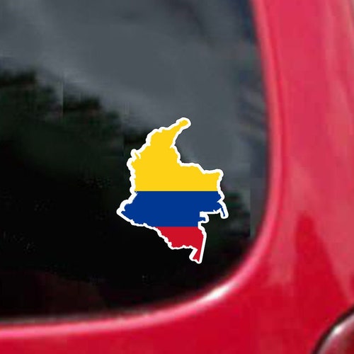 Colombia Outline Map Flag Vinyl Decals Stickers Full - Etsy