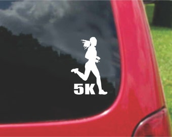 Set 2 Pieces 26.2 Marathon Run Girl Runner Sticker Decals | Etsy