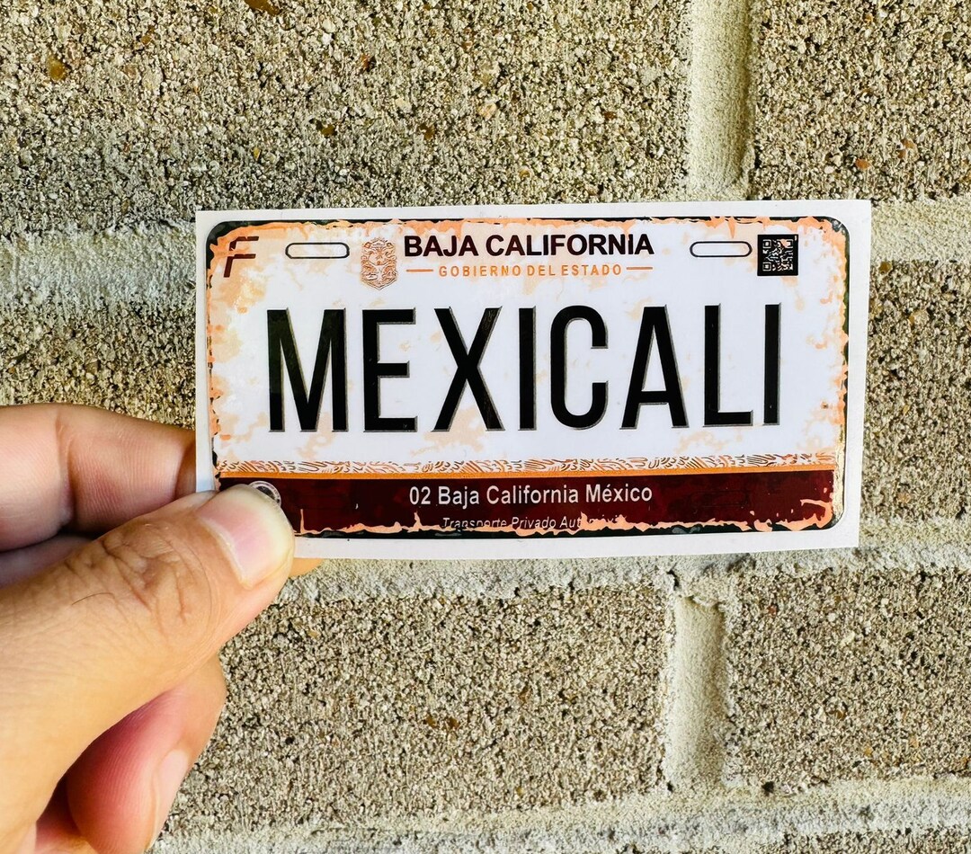 Baja California License Plate Sticker Set, Vintage Mexicali Decals - Etsy