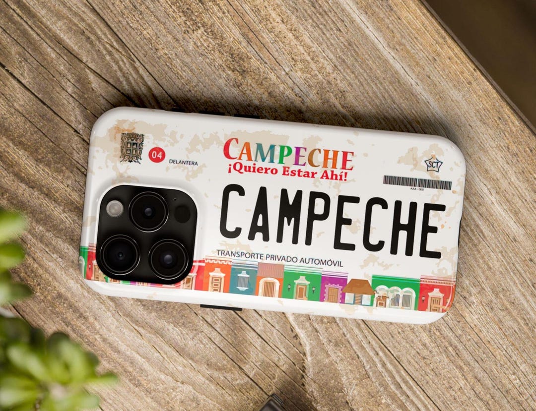 Campeche Mexico License Plate Phone Case | Vintage-style Tough Cover ...