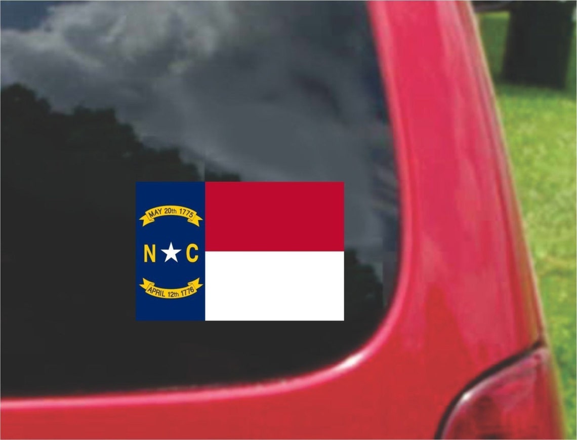 2 Pieces North Carolina State Flag Vinyl Decals Stickers Full | Etsy