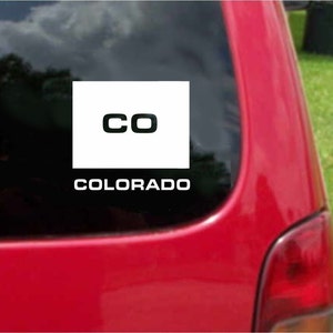 2 Pieces Colorado CO State USA Outline Map Stickers Decals 20 Colors to ...