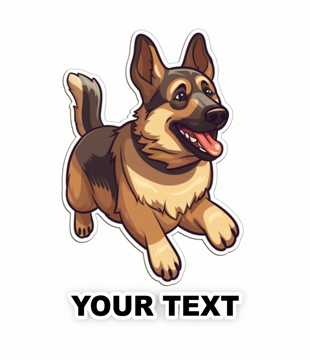 Set of 2 German Shepherd Dog Decal Stickers With Free Custom Text ...