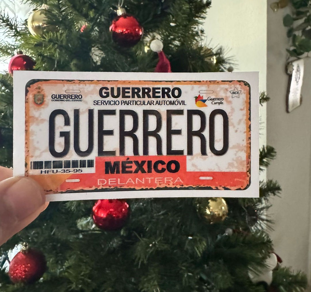 Set of 2 Decorative Guerrero License Plate Decal Stickers Full Color ...