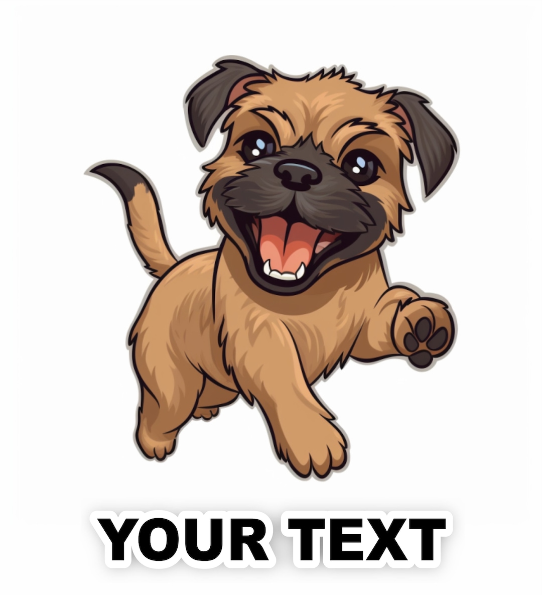 Set of 2 Border Terrier Dog Decal Stickers With Free Custom Text - Full ...