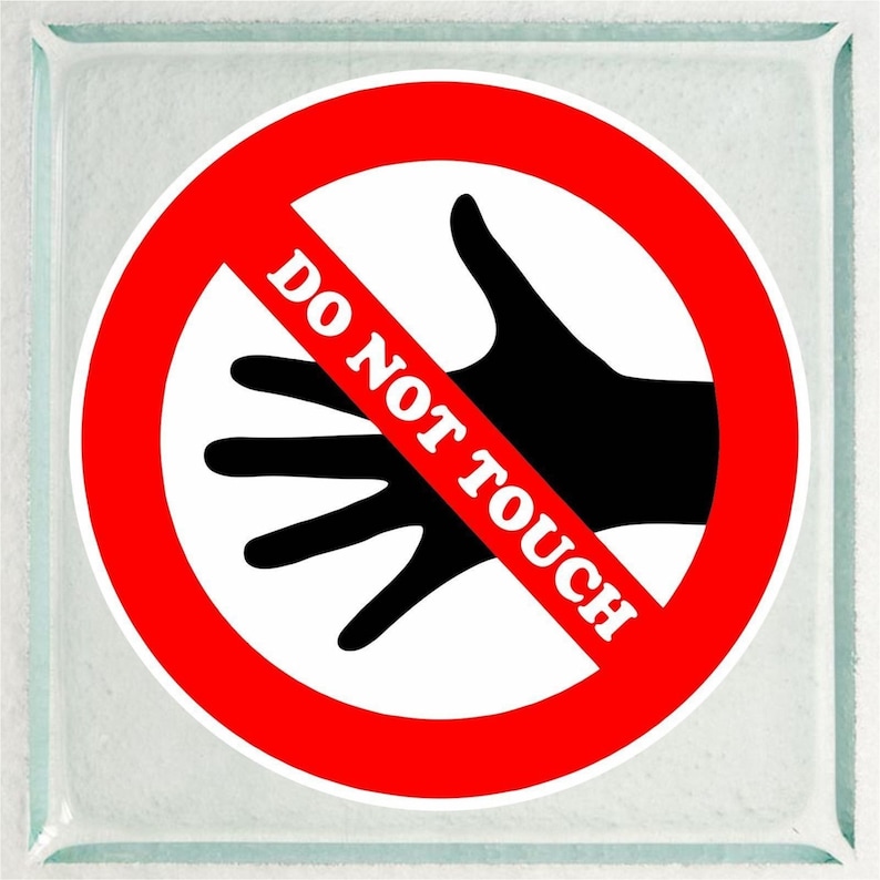 Set of Do Not Touch Warning Sign Stickers Decals Full - Etsy
