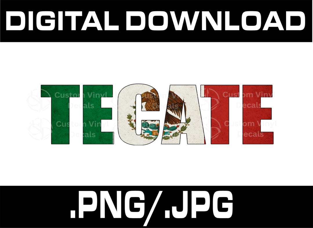 Tecate Baja California Letters With Mexican Flag Vintage Style Letras ...