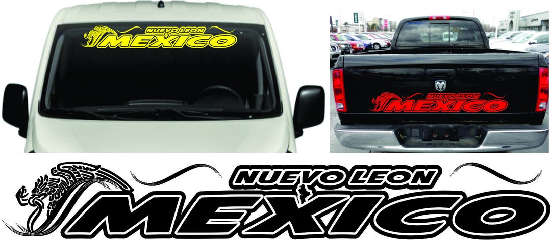 Nuevo Leon Mexico Windshield Window Car Vinyl Sticker Decal 20 Colors ...