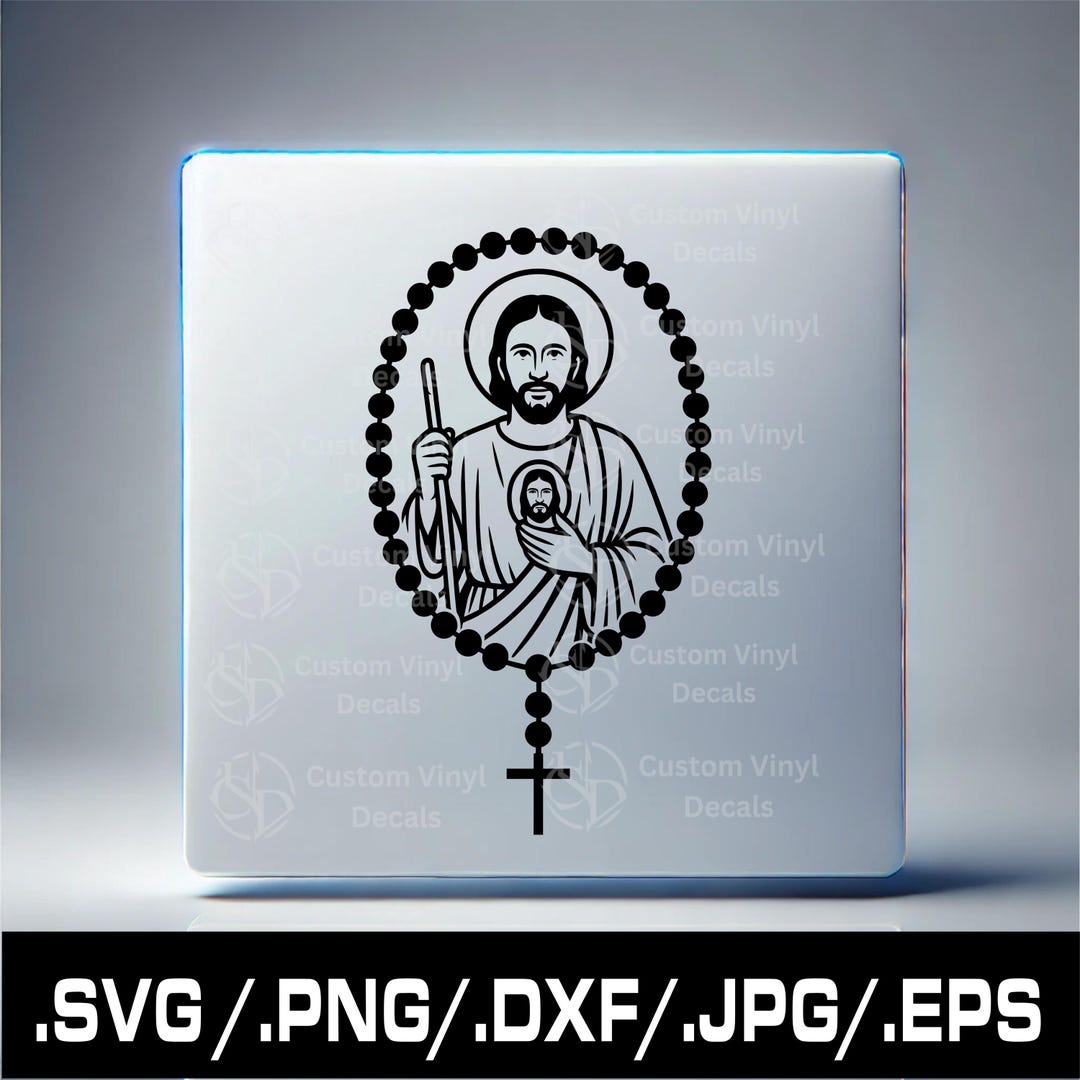 Rosario San Judas Tadeo | Rosary Saint Jude Thaddeus | in Svg, Png, Dxf ...