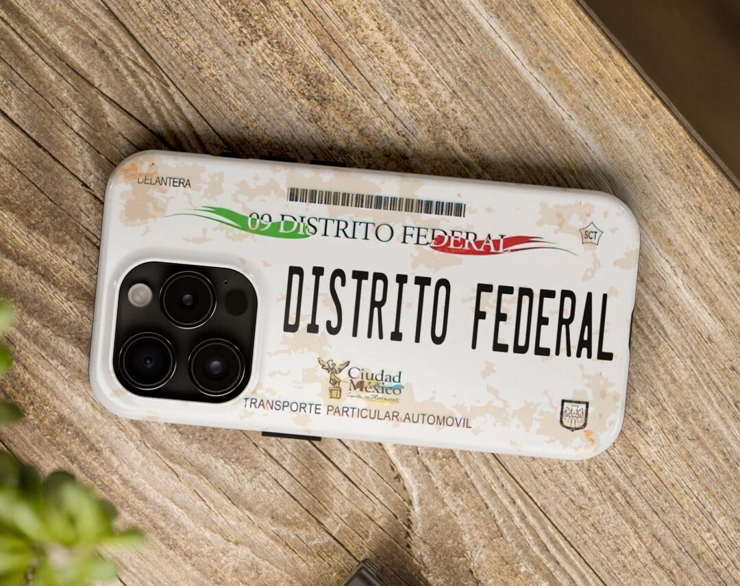 Distrito Federal Mexico License Plate Phone Case | Vintage-style Tough ...