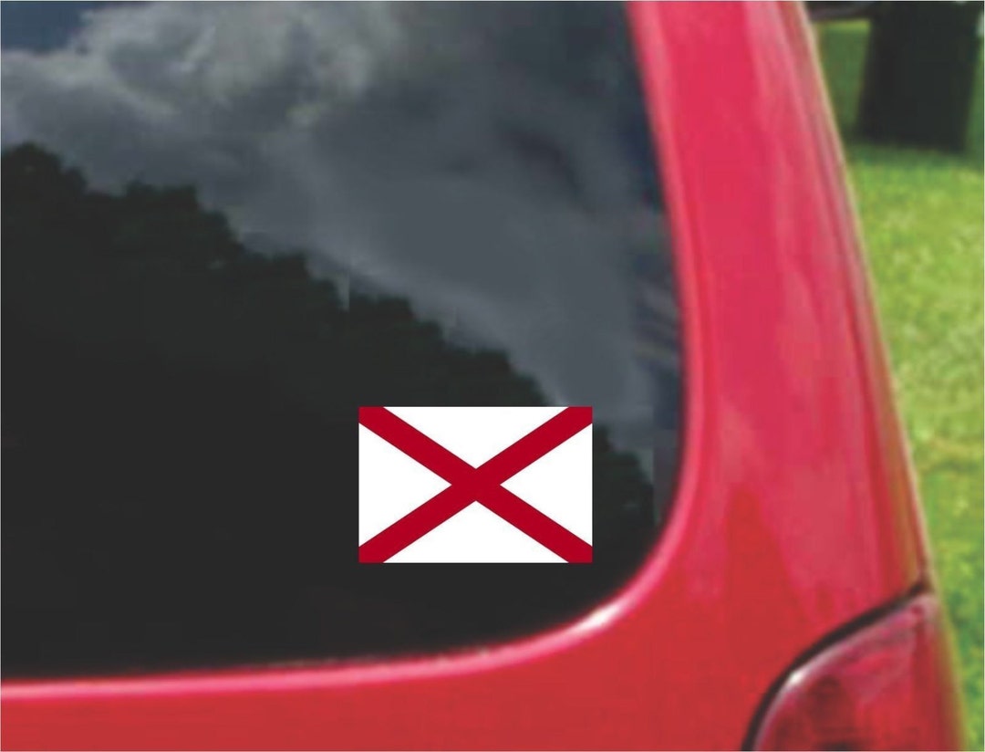 2 Pieces Alabama State Flag Vinyl Decals Stickers Full Color/weather ...