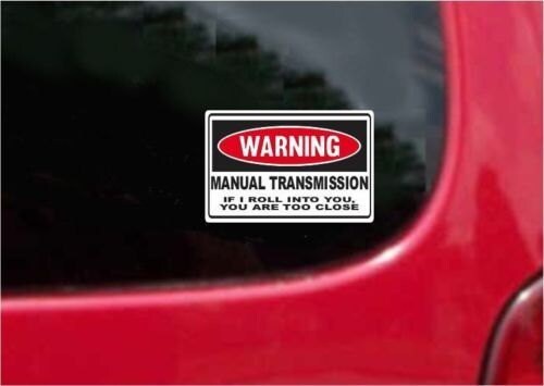2 Pieces Funny Warning MANUAL TRANSMISSION Vinyl Decals | Etsy