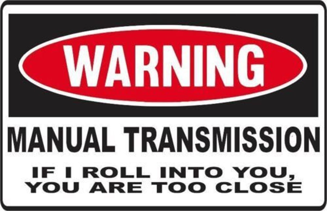 2 Pieces Funny Warning MANUAL TRANSMISSION Vinyl Decals Stickers Full ...