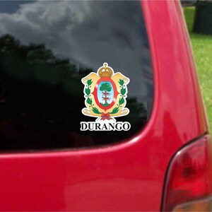2 Pieces Durango Mexico. Coat of Armsdecals Stickers Full Color/weather ...