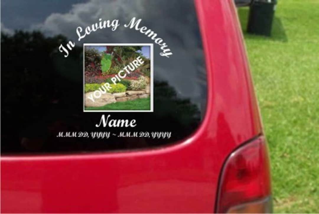 Custom in Loving Memory Decal Your Own Photography/picture Sticker ...