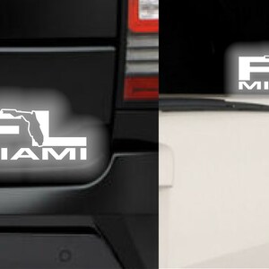 Miami FL Reflective Sticker Decal - Etsy