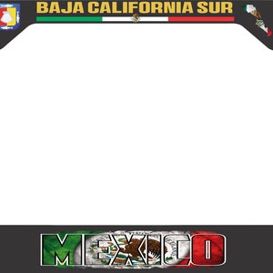 Baja California Sur Mexico Aluminum License Plate Frame Novelty Tag ...