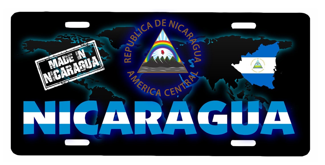 Nicaragua Aluminum License Plate Placa 6" X 12" - Etsy