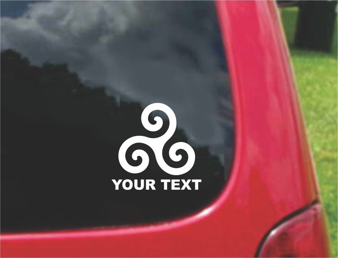 Set (2 Pieces) Triskel Triskelion Celtic Symbol Sticker Decals With ...