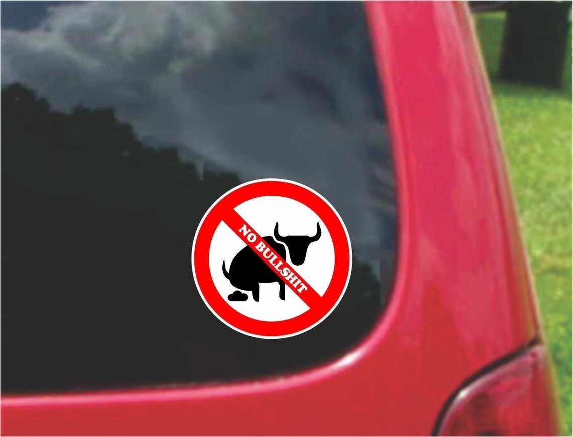 Set of No Bullshit Warning Sign Stickers Decals Full - Etsy