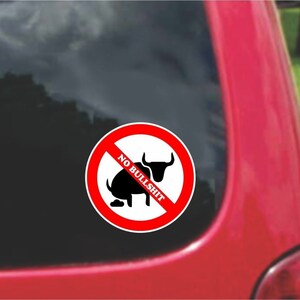 Set of No Bullshit Warning Sign Stickers Decals Full Color/weather ...