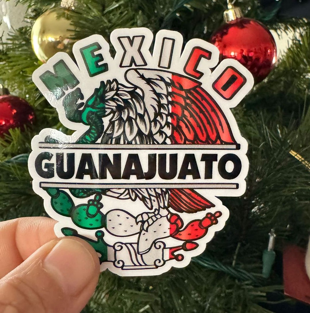 2 Pieces Guanajuato Mexico. Eagle Emblem Decals Stickers Full Color ...