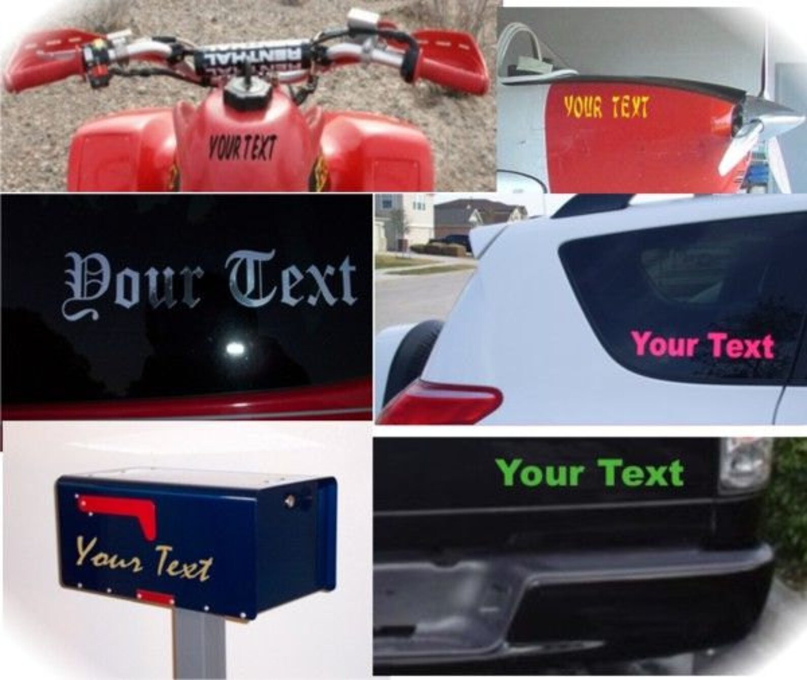 Custom Lettering Decal Sticker . Die Cut Any Font Free Shipping (united ...