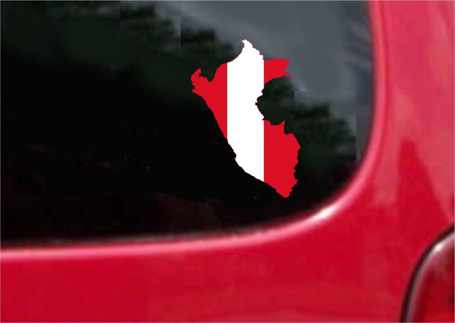 2 Pieces Peru Outline Map Flag Vinyl Decals Stickers Full | Etsy