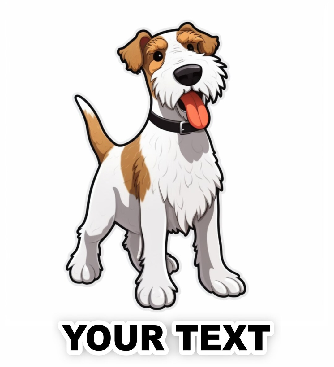 Set of 2 Wire Fox Terrier Dog Decal Stickers With Free Custom Text ...