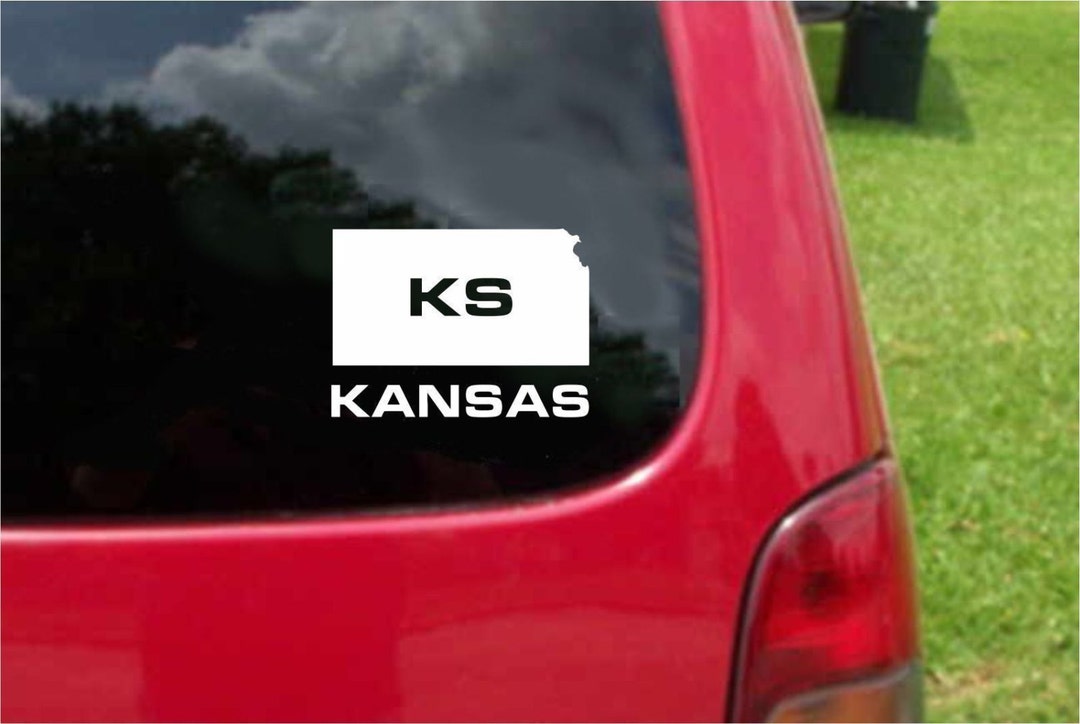 Kansas State Outline Vinyl Decals - 2 Piece Set, 20 Colors - Etsy