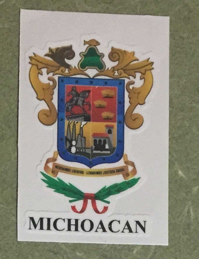 2 Pieces Michoacán Mexico. Coat of Armsdecals Stickers Full Color ...