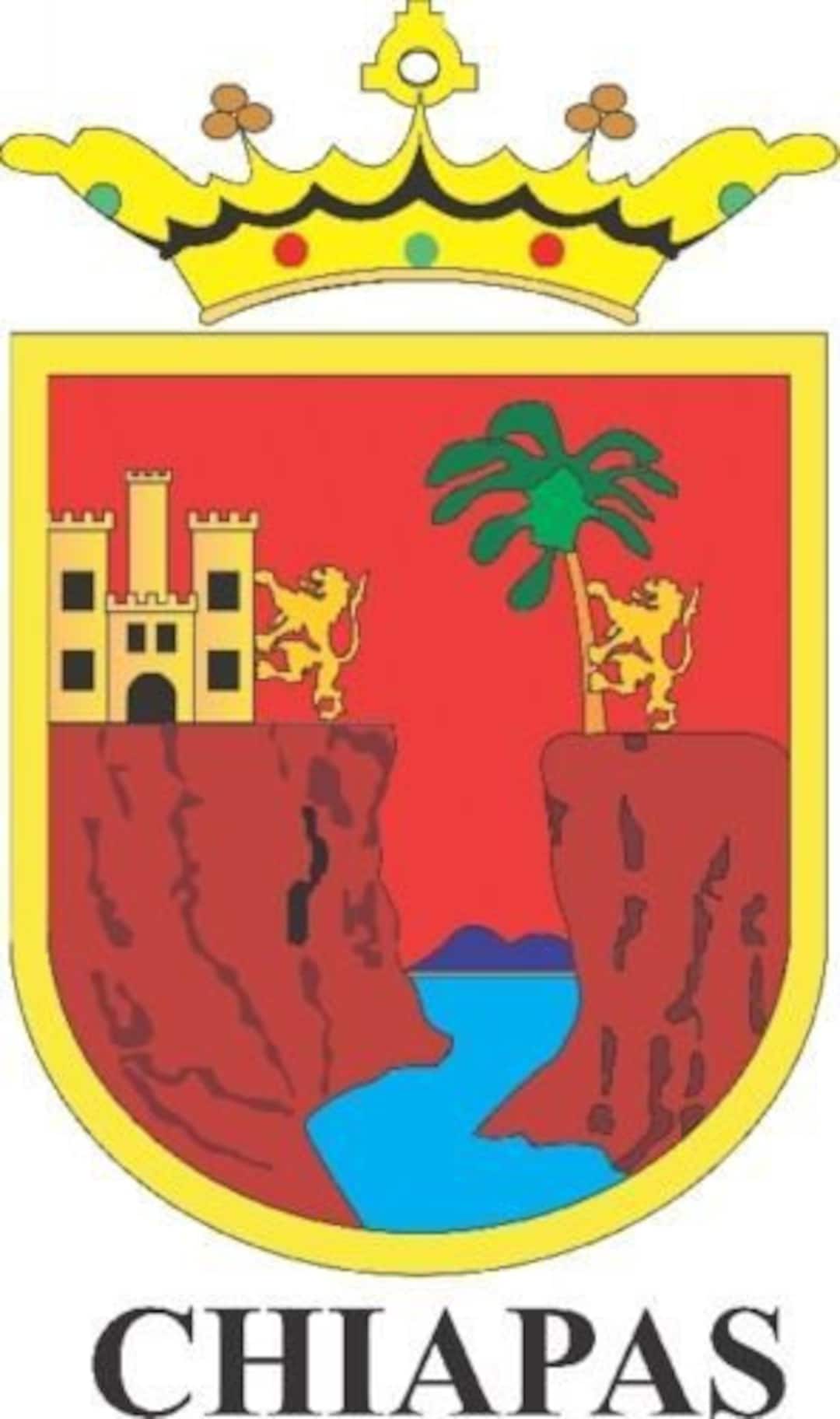 Chiapas Mexico Coat of Arms Decals - Weatherproof Vinyl Stickers (2 ...