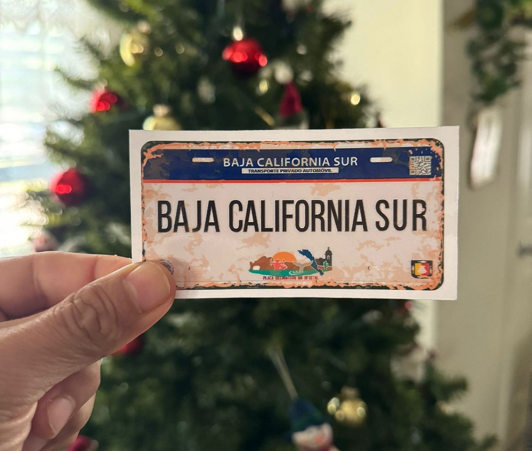 Baja California Sur License Plate Sticker Set, Weatherproof Vinyl ...