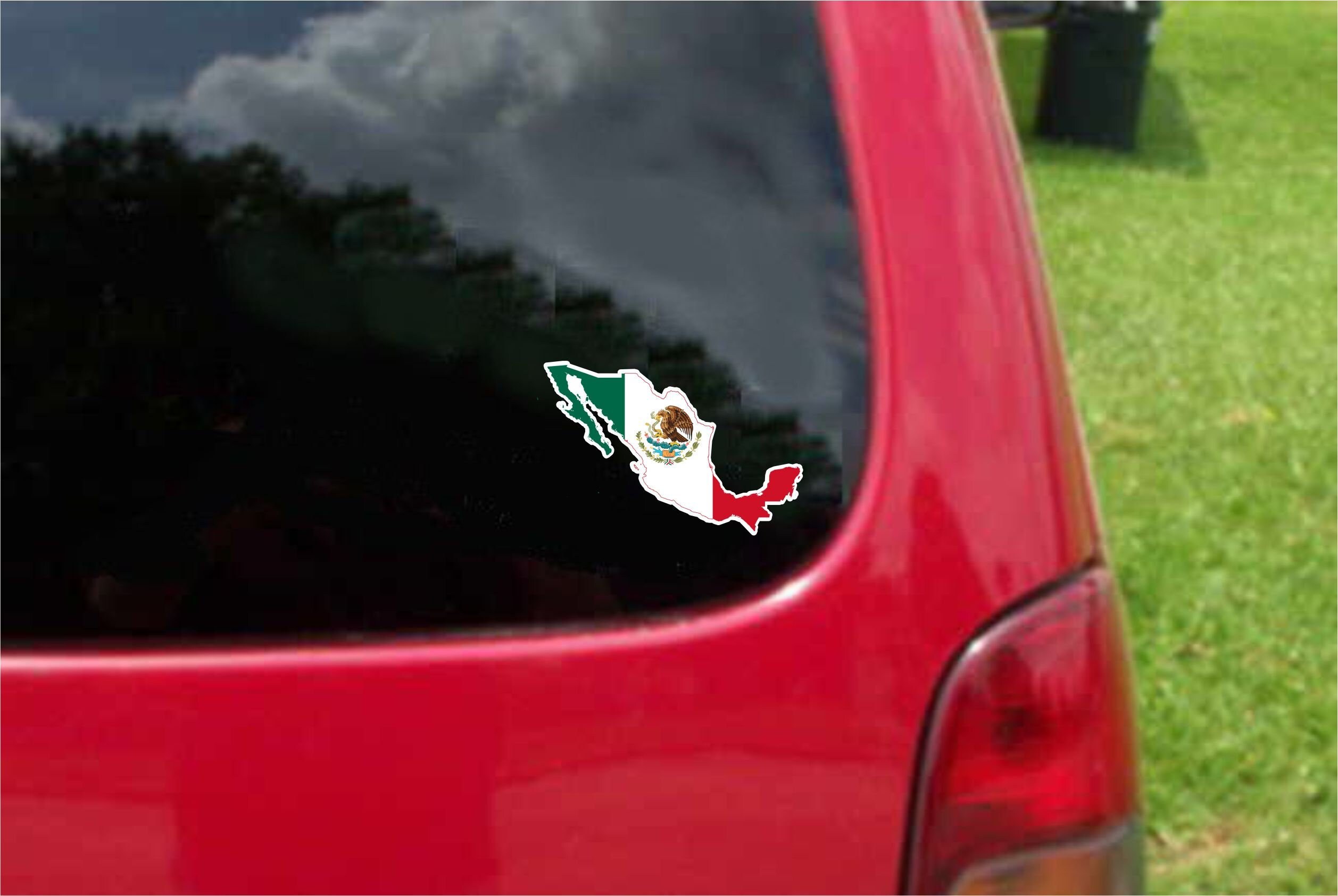 2 Pieces Mexico Outline Map Flag Vinyl Decals Stickers Full Color ...