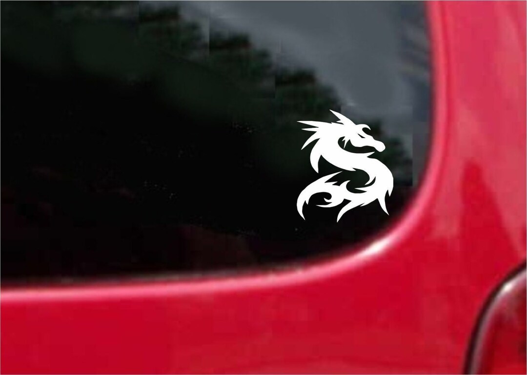 Set (2 Pieces) Tribal Dragon Sticker Decals 20 Colors to Choose From. U ...