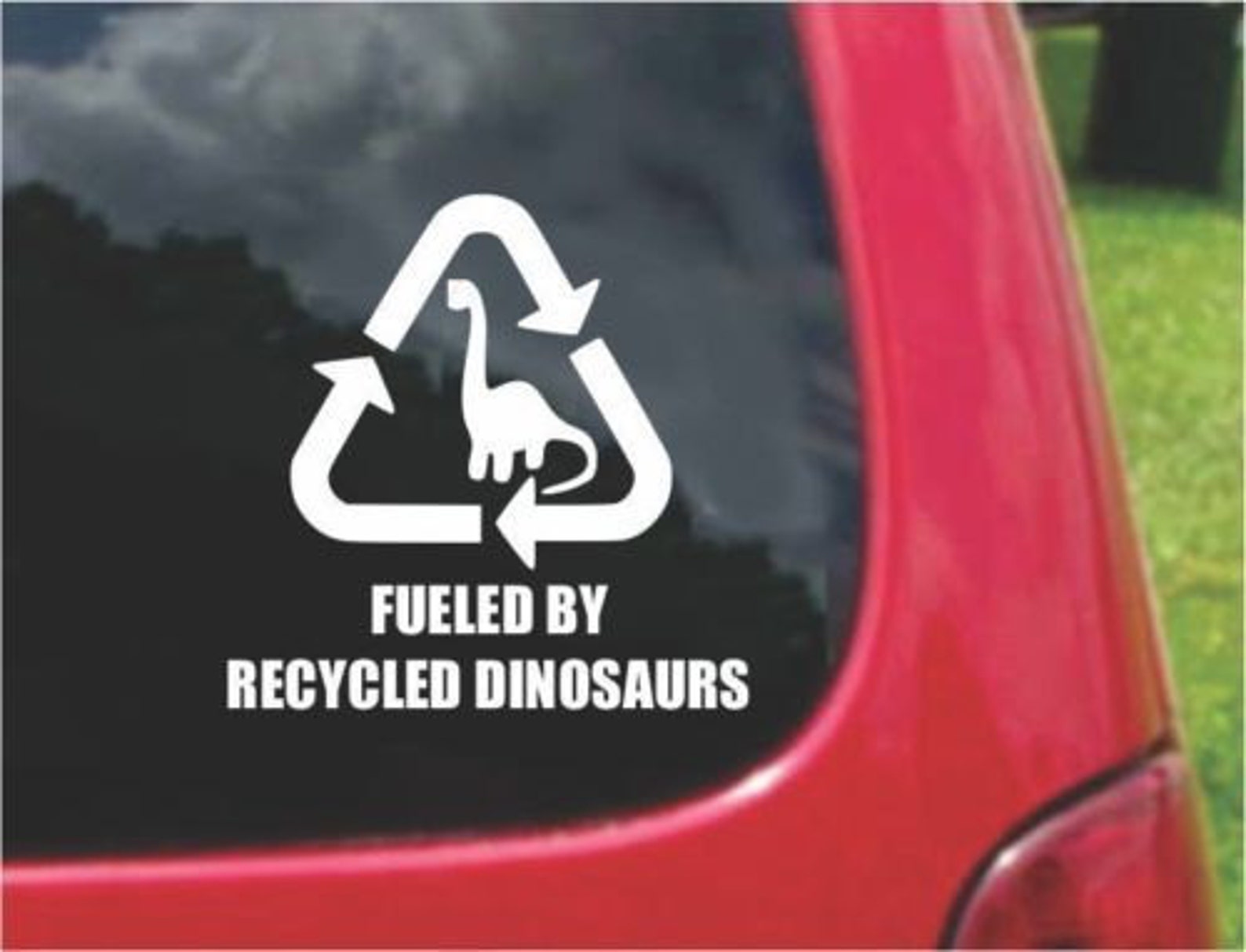 Set (2 Pieces) Fueled by Recycled Dinosaurs Sticker Decals 20 Colors to ...