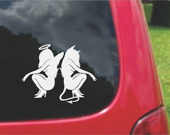 Angel and Devil Sticker - Etsy