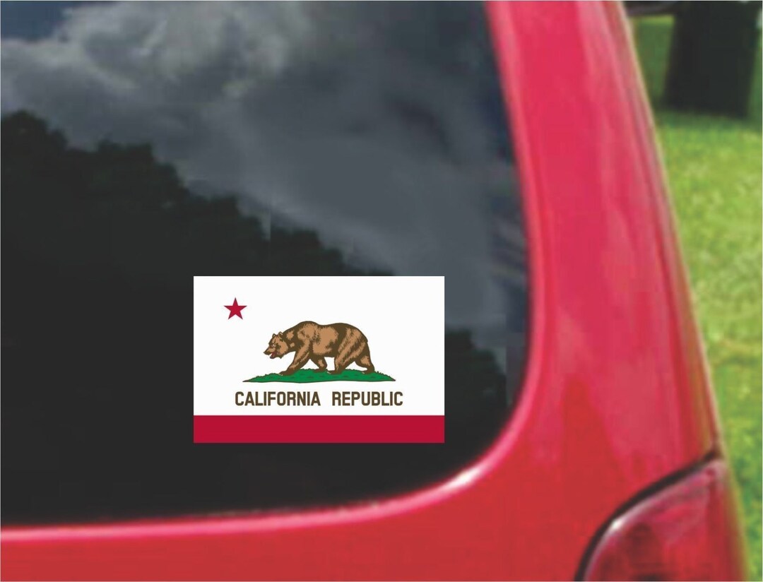 2 Pieces California State Flag Vinyl Decals Stickers Full Color/weather ...