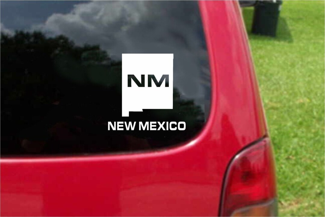 New Mexico NM State Outline Vinyl Decal - 2 Piece Set - Etsy UK
